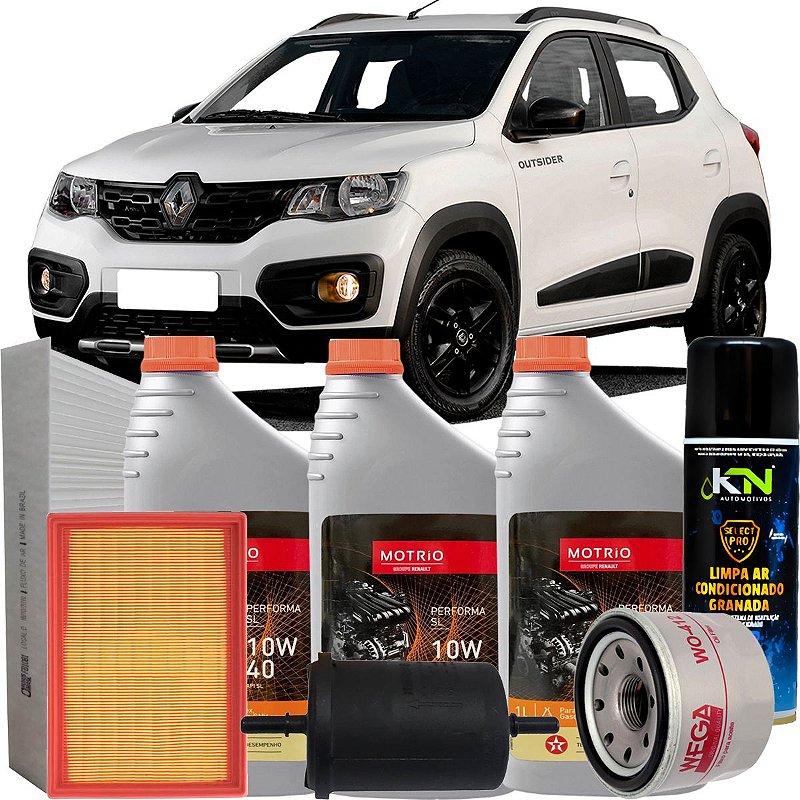 Kit Revisão Oleo 10w40 Motrio E Filtros Renault Kwid 1.0 12v 2017 2018 ...
