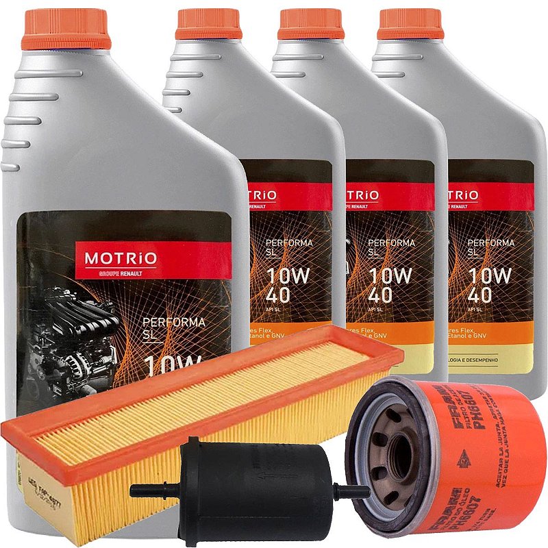 Kit troca de óleo 10W40 para Renault Clio Logan Sandero - Sua melhor ...