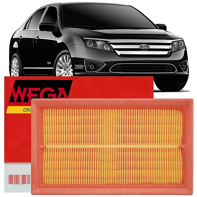 Filtro de ar - Ford Fusion 2.3 e 1.5 de 2006 até 2012 - Wega FAP9004 ...