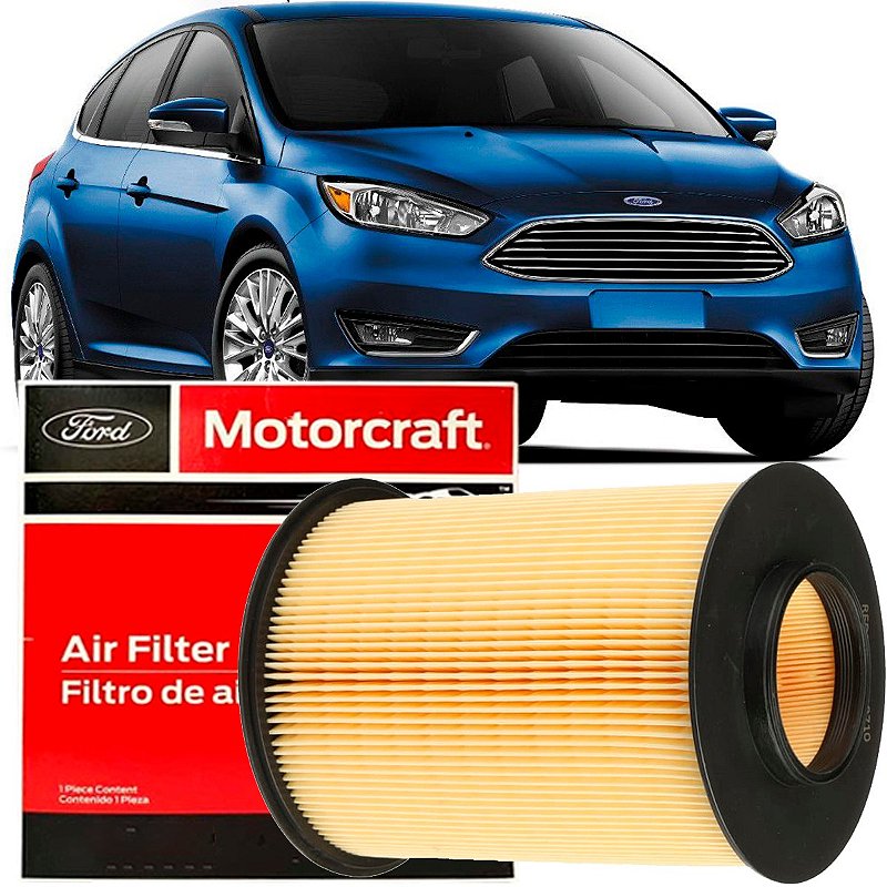 Filtro De Ar Do Motor Ford Motorcraft Focus 1.6 E 2.0 2009 Até 2019 ...