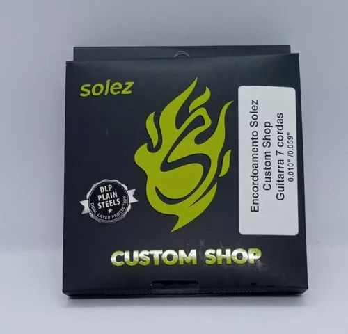 Encordoamento Solez Guitarra 0.10 Custom Shop 7 Cordas DLP - Guitar ...