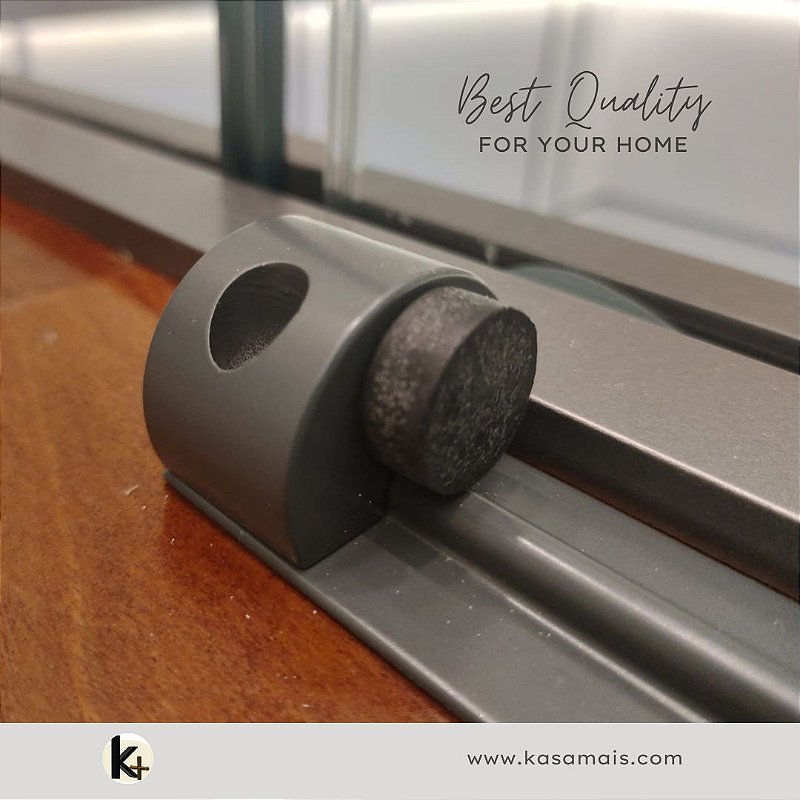 Batente Inferior Limitador para Porta de Vidro ou Madeira - Kasa Mais