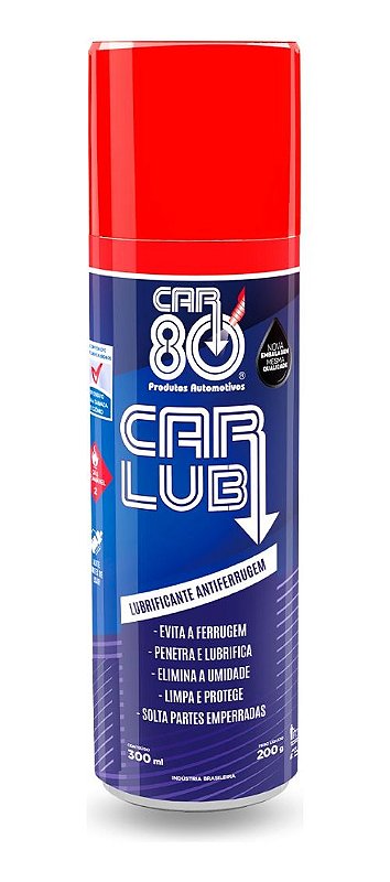Car Lub Car80 300ml Lubrificante Multiuso Antiferrugem Spray - Produtos ...