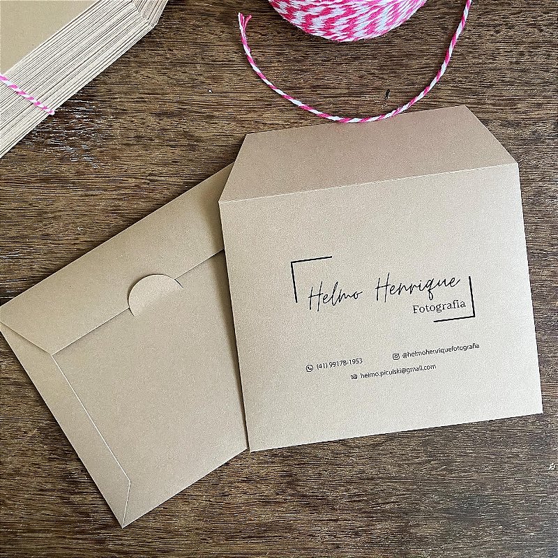 Envelope Kraft para Fotos 14 x 16,5 cm - Papelaria Personalizada e ...