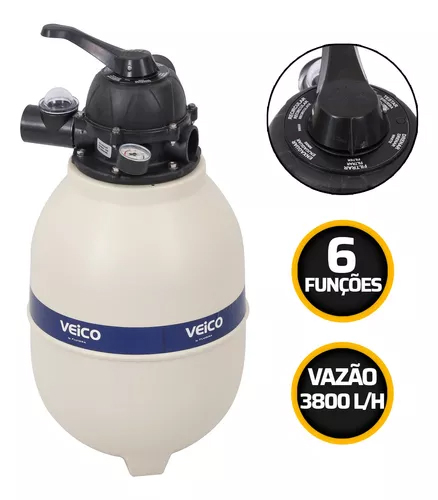 Filtro Veico V-30 c/ Válvula até 30.000 litros - AquaFix Piscinas - A ...