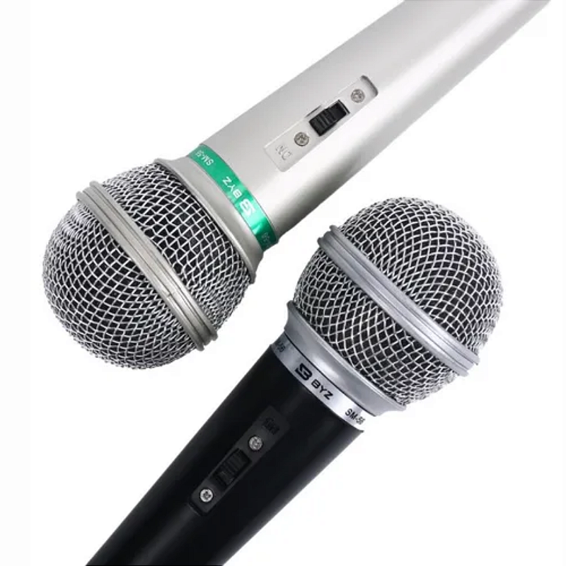 Kit 2 Microfones Profissional Com Fio 3m Dinâmico - Loja MixLi