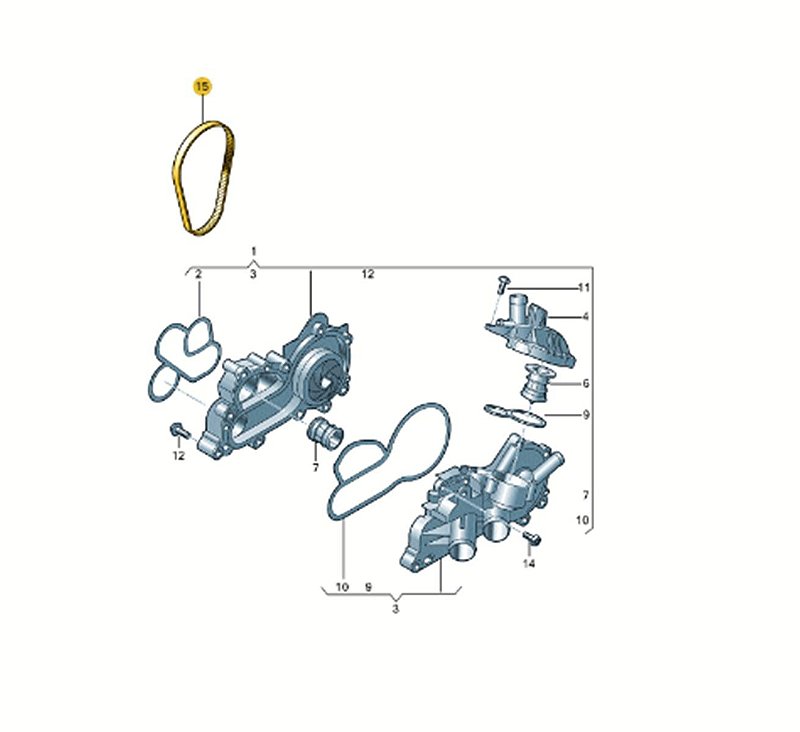 Correia Dentada VW Arteon Golf Tiguan A4 Q2 Q3 04E121605E - G Santos ...