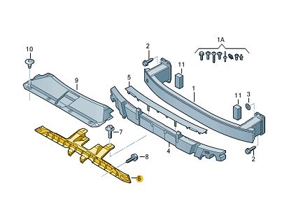 Suporte Guia Parachoque Frontal Audi Q3 2013 2014 8U0853692A - GSANTOS ...