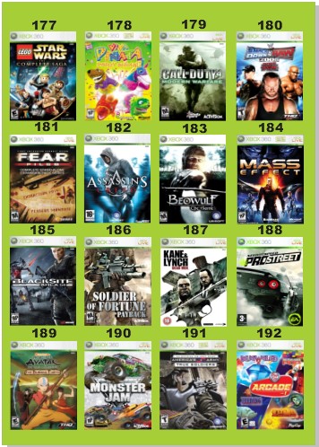 Catálogo Jogos Xbox 360 - 177 à 336 - Fenix GZ - 18 anos no mercado!
