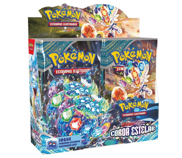 Caixa Buster Pokémon Coroa Estelar TCG - Fenix GZ - 18 anos no mercado!