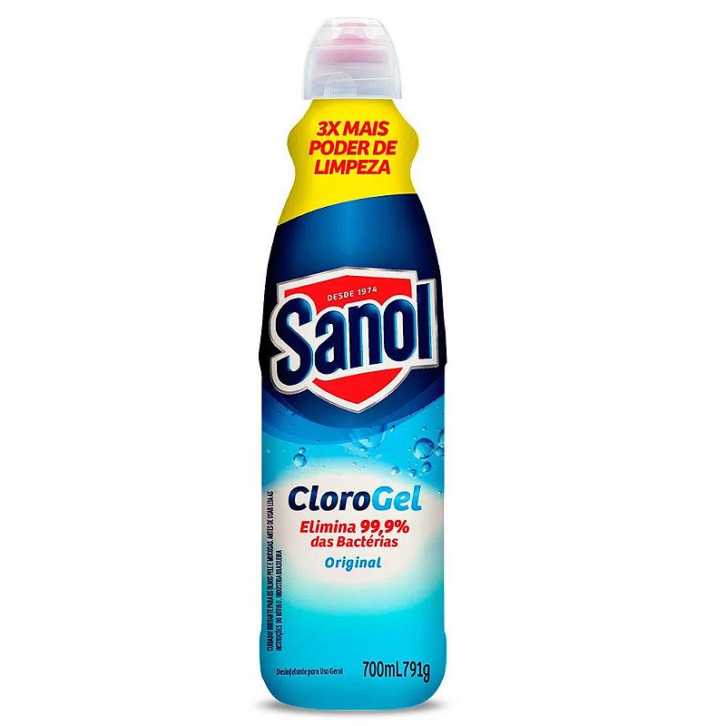 CLOROGEL SANOL ORIGINAL 700ML - Casa Limpa Produtos de Limpeza