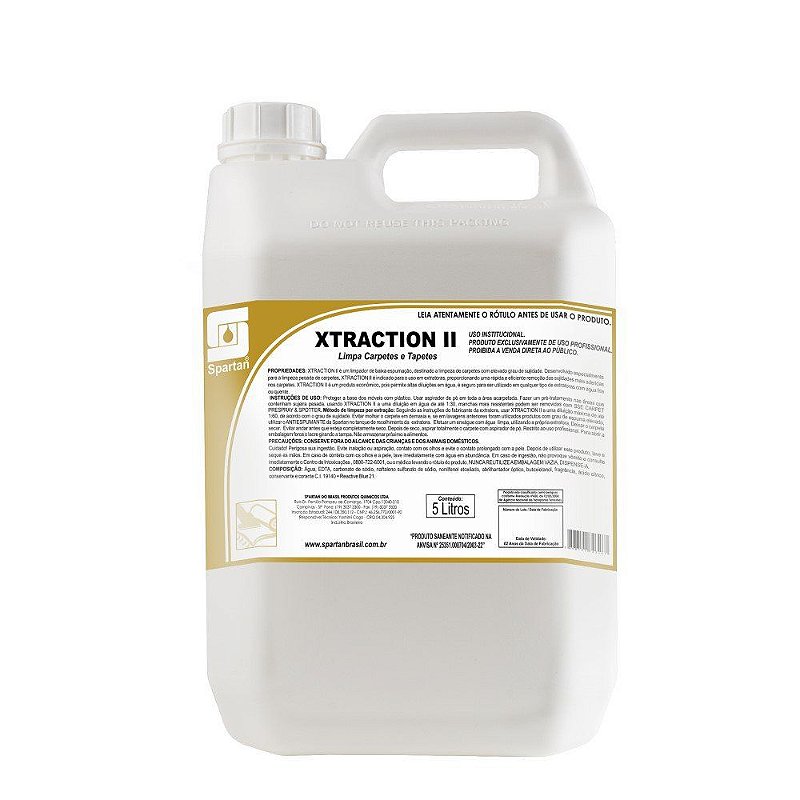 Xtraction II Limpador de Carpete e Estofados 5L Spartan - Casa Limpa ...