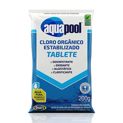 Aquapool Cloro Orgânico Estabilizado Tablete 200g - Casa Limpa Produtos ...