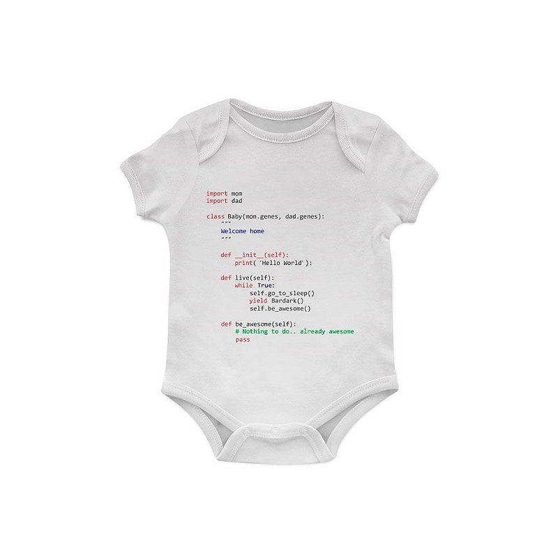 Body Bebê Linguagem Python Class - Artgeek - Loja Nerd de Decoração e ...