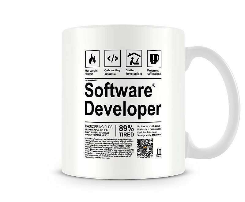 Caneca Software Developer - Artgeek - Loja Nerd de Decoração e ...