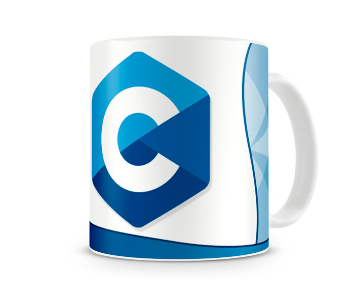 Caneca Linguagem C Artgeek Loja Nerd De Decoração E Presentes Do
