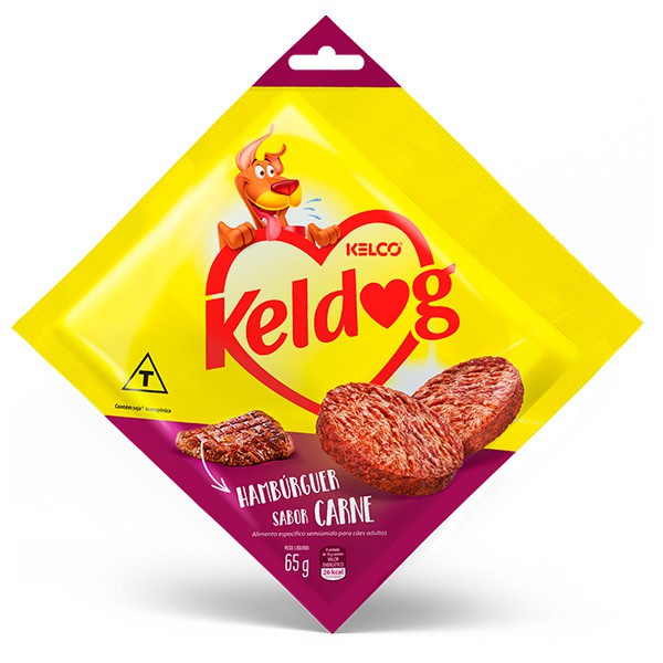 Bifinho Hambúrguer Keldog Sabor Carne - 65g - Pet Shop Agrovillari ...