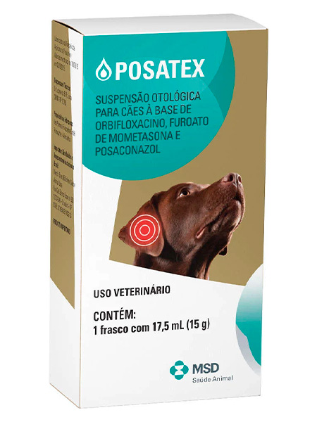 Anti-Inflamatório MSD Posatex - 1 frasco com 17,5ml (15g) - Pet Shop ...