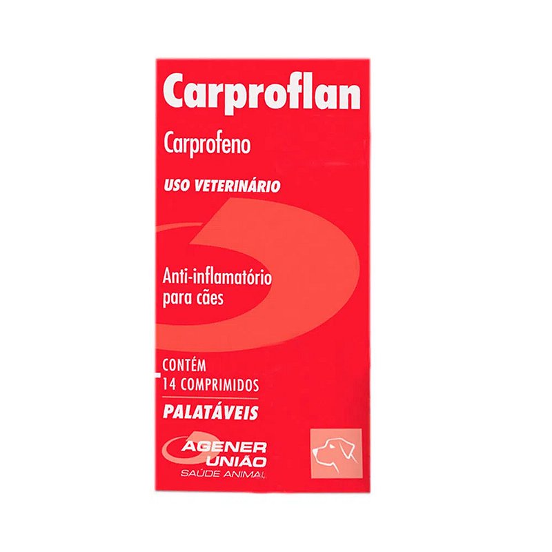 Anti-inflamatório Carproflan com 14 comprimidos de 25mg, 75mg ou 100mg ...