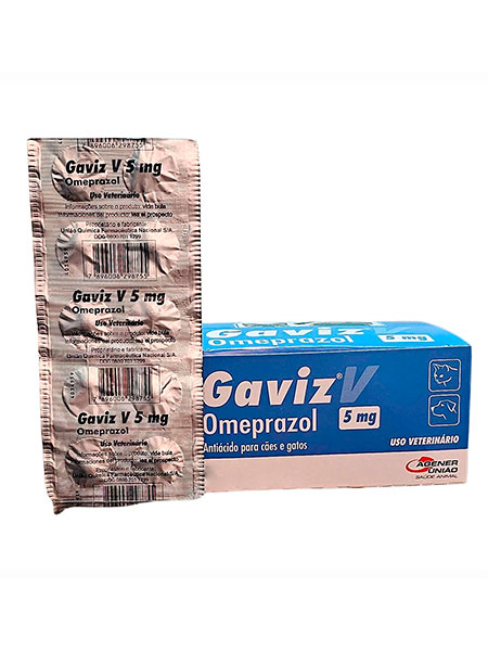 Antiácido Gaviz V 5mg Omeprazol com 10 Comprimidos - Blister - Pet Shop Agrovillari - Tele ...