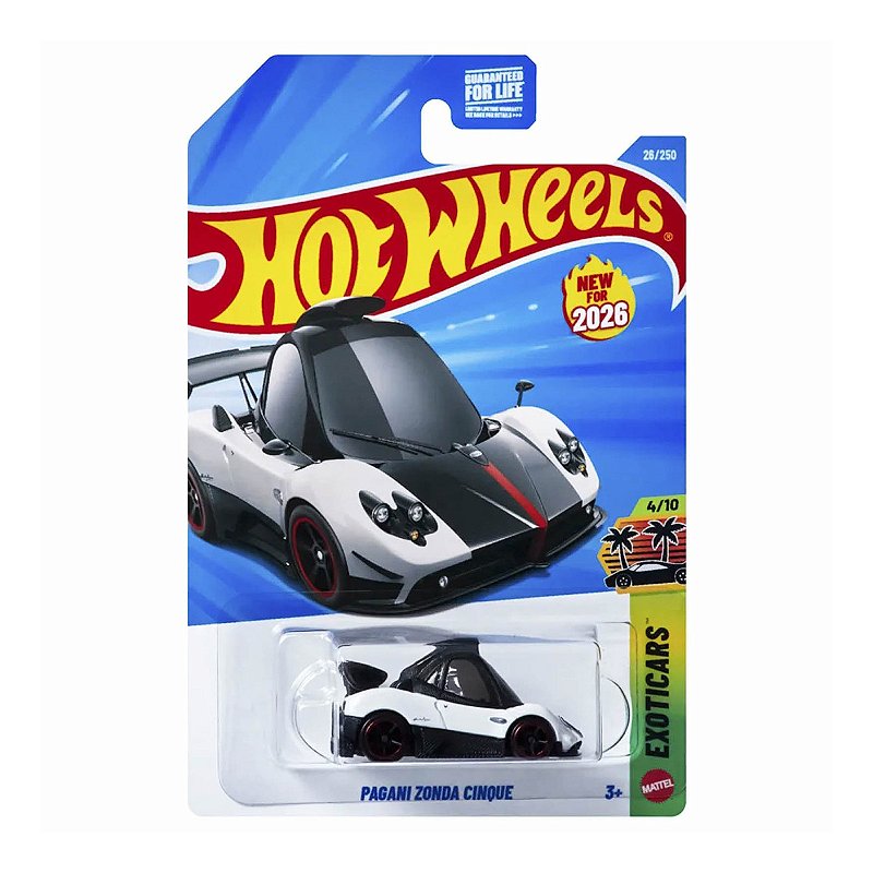 Carrinho Hot Wheels Pagani Zonda Cinque 2026 Lote B JJH34 4/10 - Paulo ...