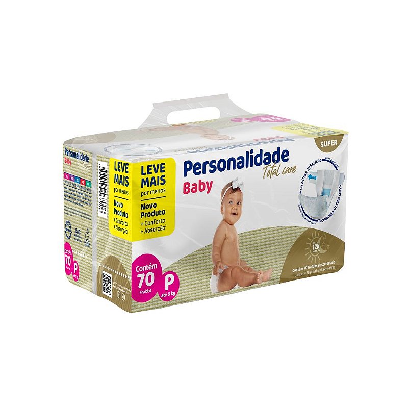 Fralda Personalidade Baby Total Care Super Bag (Orelhas Elásticas ...
