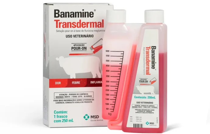 Banamine Transdermal Pour-On 250ML MSD - Loja AgroOuroVerde