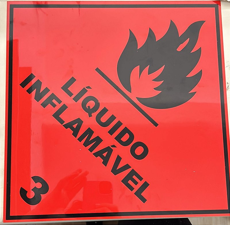 PLACA INDICATIVA DE LIQUIDO INFLAMÁVEL - JP Extintores