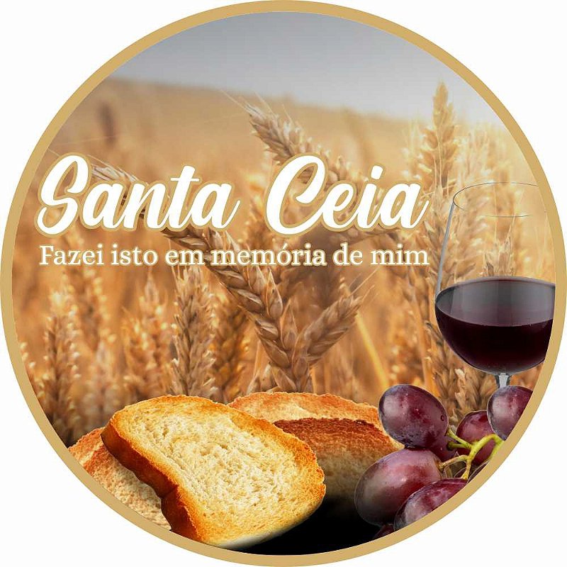Painel de Festa Redondo em Tecido Sublimado Santa Ceia - Sublime Sonhos: Painel de Festa Em ...