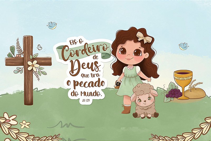 Painel de Festa em Tecido Sublimado Páscoa Cordeiro de Deus - Sublime ... Painel de Festa em Tecido Sublimado Páscoa Cordeiro de Deus - Sublime ...