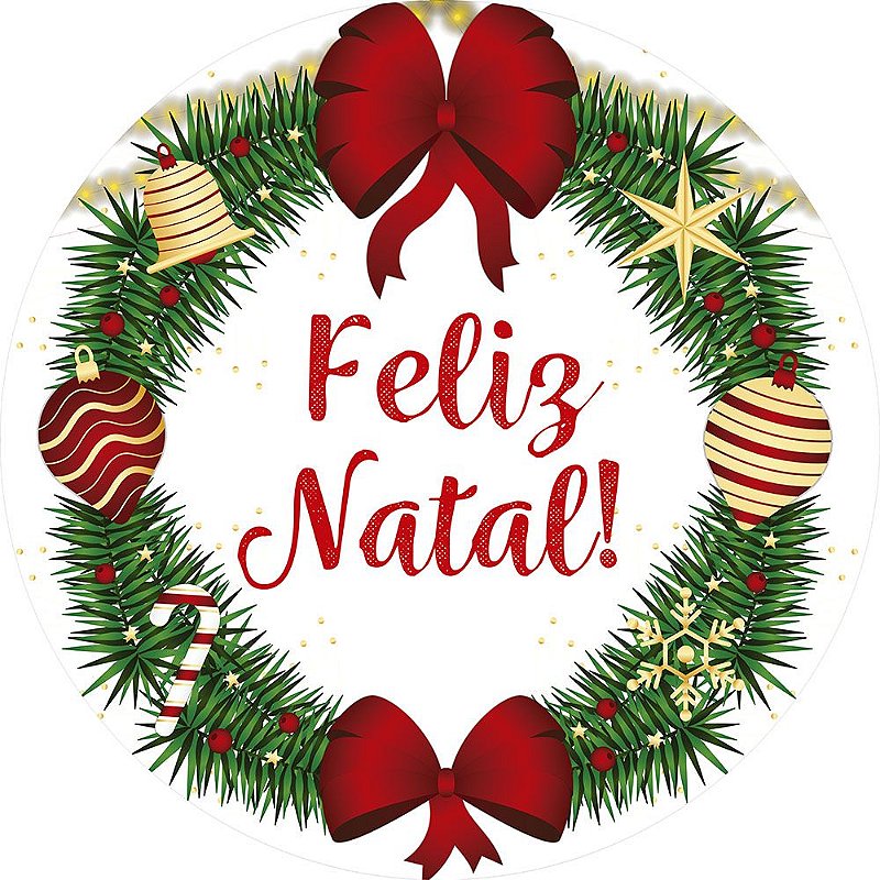 Painel de Festa Redondo em Tecido Sublimado Feliz Natal - Sublime ... Painel de Festa Redondo em Tecido Sublimado Feliz Natal - Sublime ...