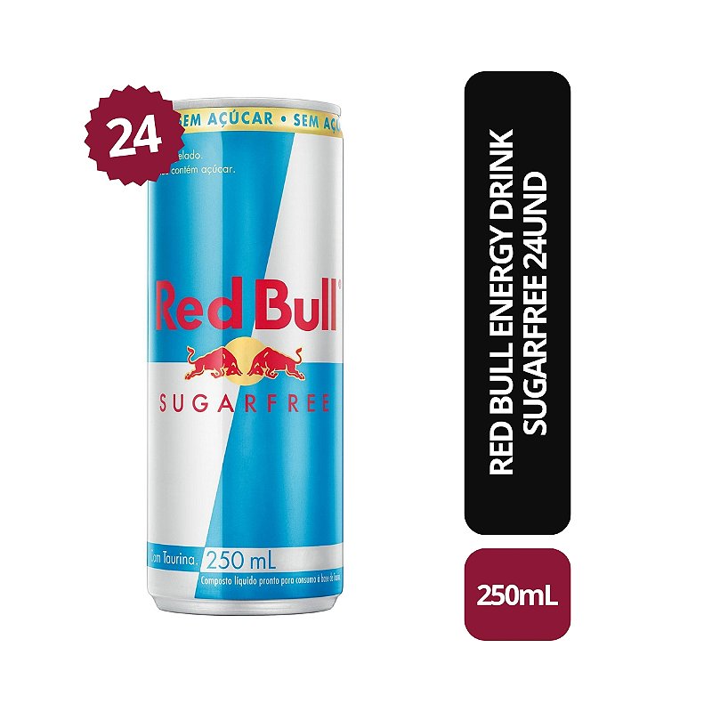 Red Bull Sugar Free 250ml Kit Com 24 Latas Energético Sem Açúcar Origi ...