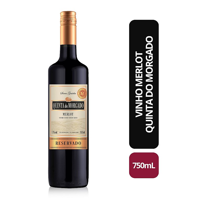 VINHO MERLOT QUINTA DO MORGADO 750 ML - Bebida In Box
