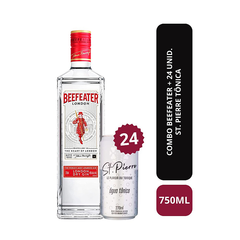 Beefeater Dry + St Pierre Tonica (24unid) - Bebida In Box
