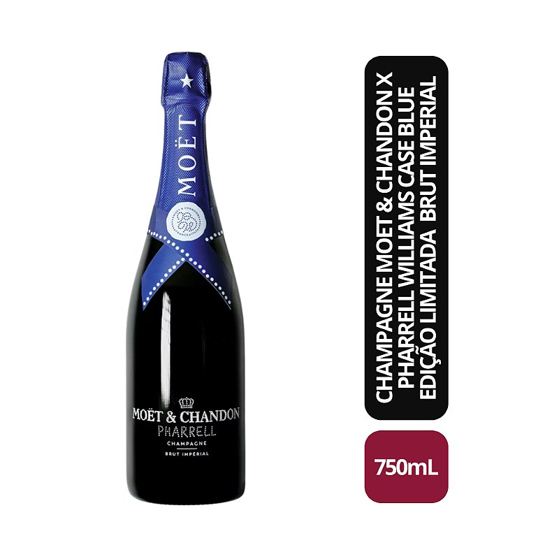 CHAMPAGNE MOET & CHANDON X PHARRELL WILLIAMS CASE BLUE EDIÇÃO LIMITADA ...