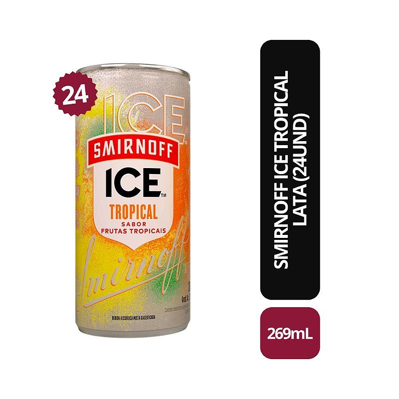 SMIRNOFF ICE LATA TROPICAL - 269ML (24UNDS) - Bebida In Box