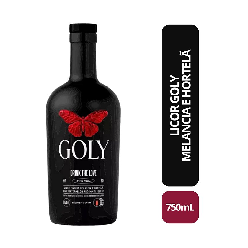 Licor Goly Melancia E Hortelã 750ml Refrescante Frutado E Suave ...