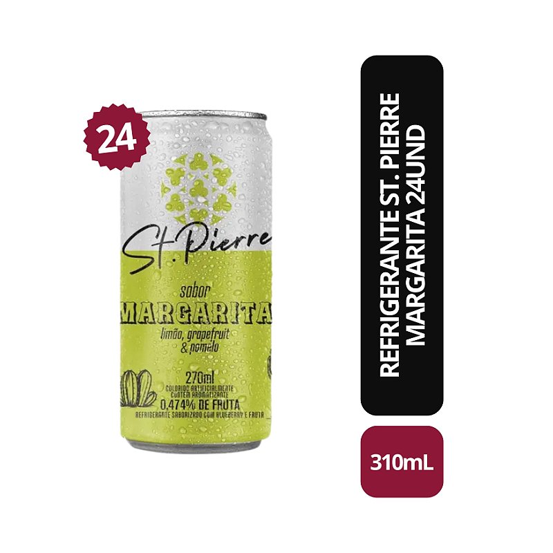 Refrigerante St. Pierre St. Pierre Margarita 24 unids - 310ml - Bebida ...
