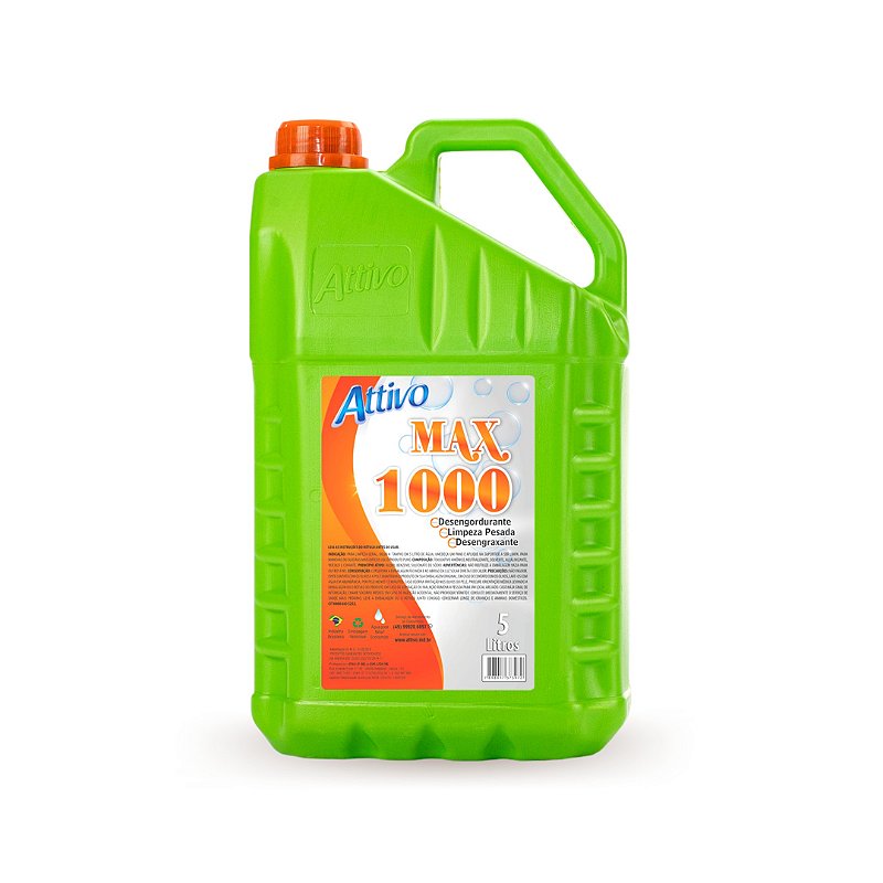 DESENGORDURANTE MAX 1000 ATTIVO 5 LITROS - Kasa Floral
