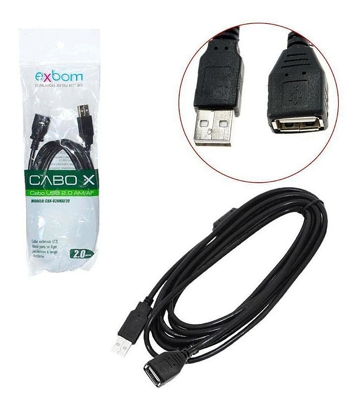 Cabo Extensor USB Macho x Fêmea 2M - Soluções em Tecnologia! Cabo Extensor USB Macho x Fêmea 2M - Soluções em Tecnologia!