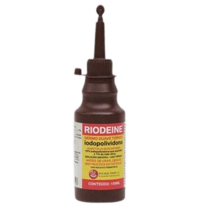 Iodo Tópico de 100ml - Concentração 1% - Riodeine - Comercial Penna ...