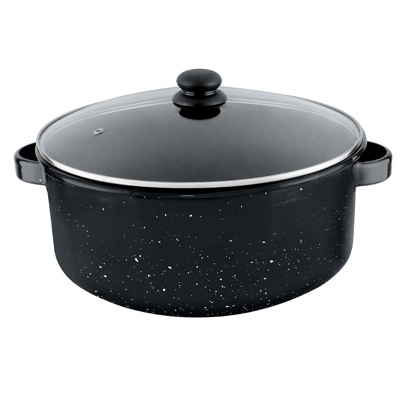 Panela Esmaltada Preto 10,0 litros Ø 34 x 14,5 cm - - Ind. BalCa ...