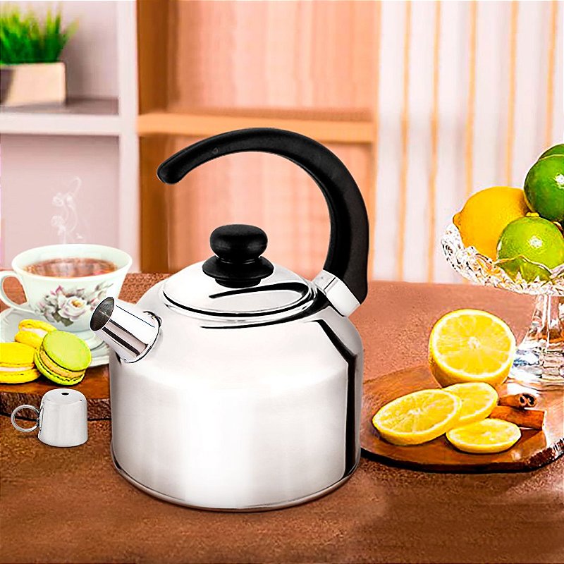 Chaleira Inox 1,7 lts com Apito - Ind. BalCa - canecas personalizadas ...