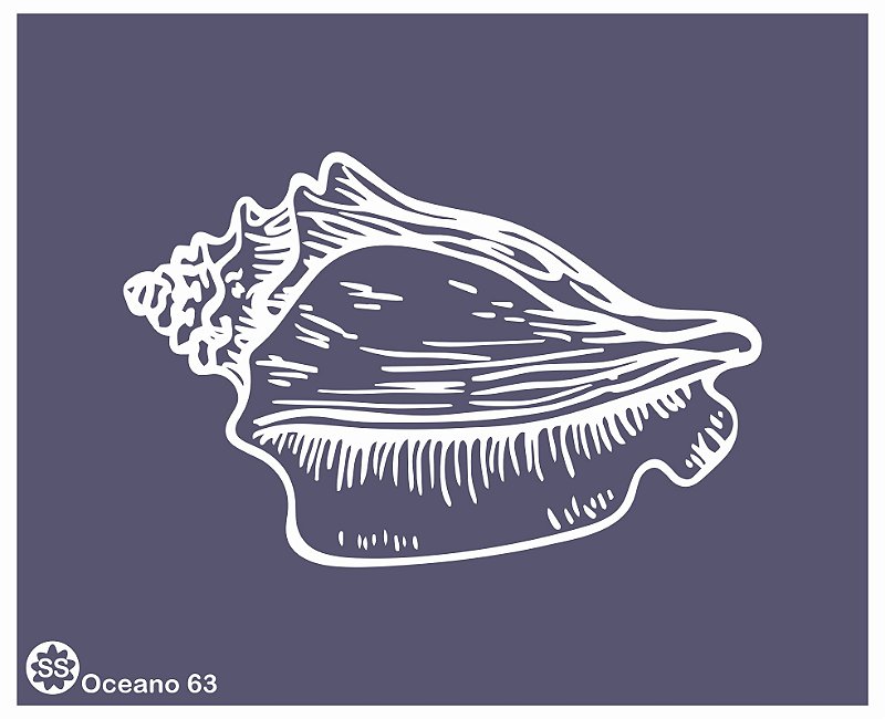 Oceano 63 - stencil 16 x 13 cm - Soft Stencil