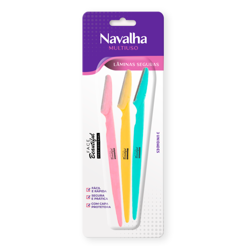 Kit c/3 Navalhas Face Beautiful - Atacado do Esmalte