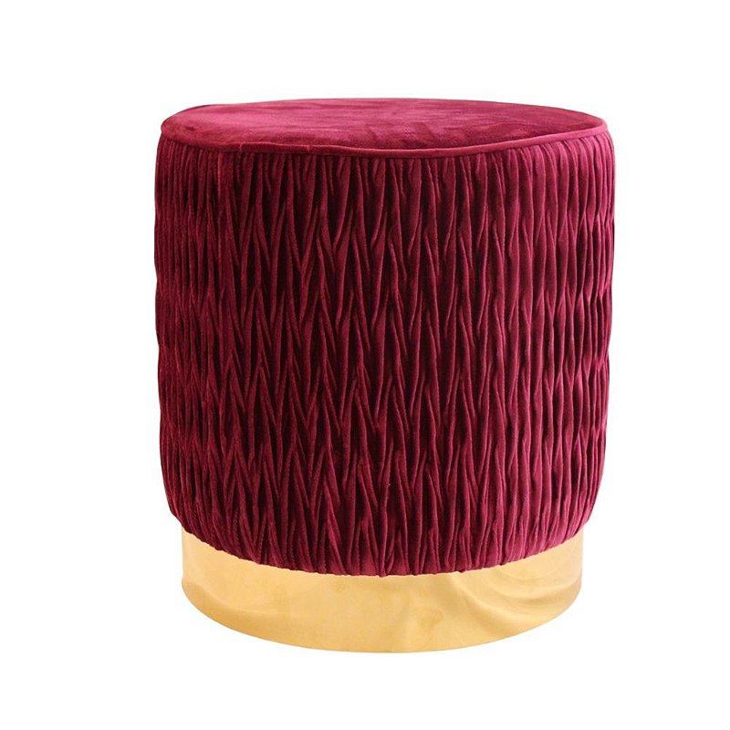 Puff Rouge A - Carol Barroso Decor | Tapetes Exclusivos e Decoração