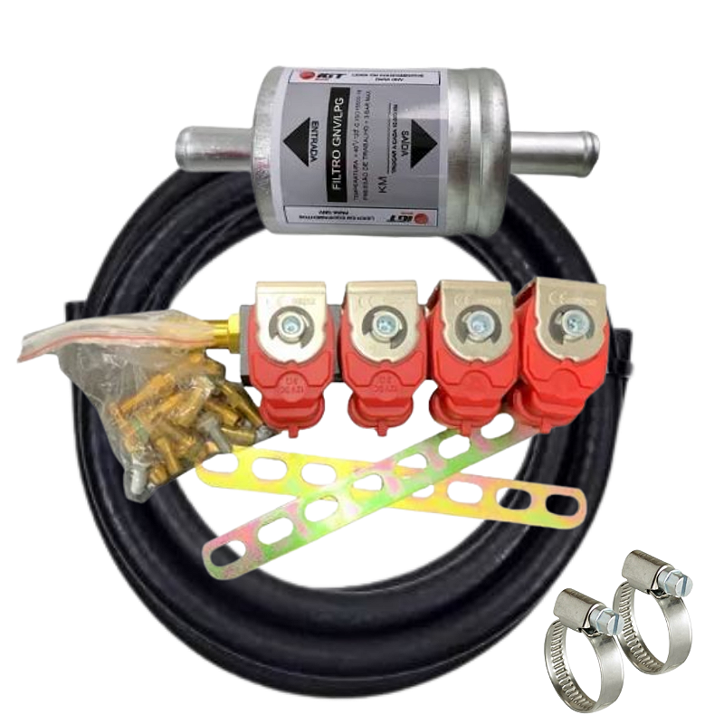 Rampa/bicos Gnv G5 Universal + Filtro + Conjunto de 3 Mangueiras Ger 5 ...