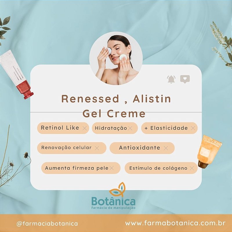 Reneseed 2%, Alistin 1% - Gel Creme Retinol like - Revitalize sua Pele ...
