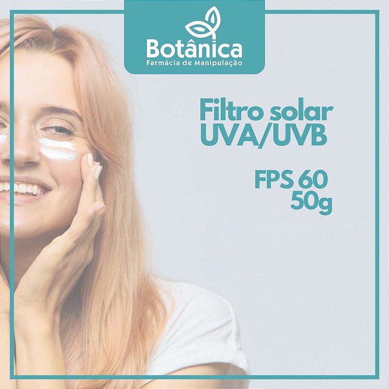 Filtro solar facial FPS 60 50g - Farmácia Botânica - Farmácia de ...