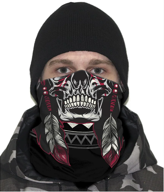 FACE ARMOR TRIBAL MAN - TEAM SIX - BRAVUS AIRSOFT - A MELHOR LOJA DO ABC